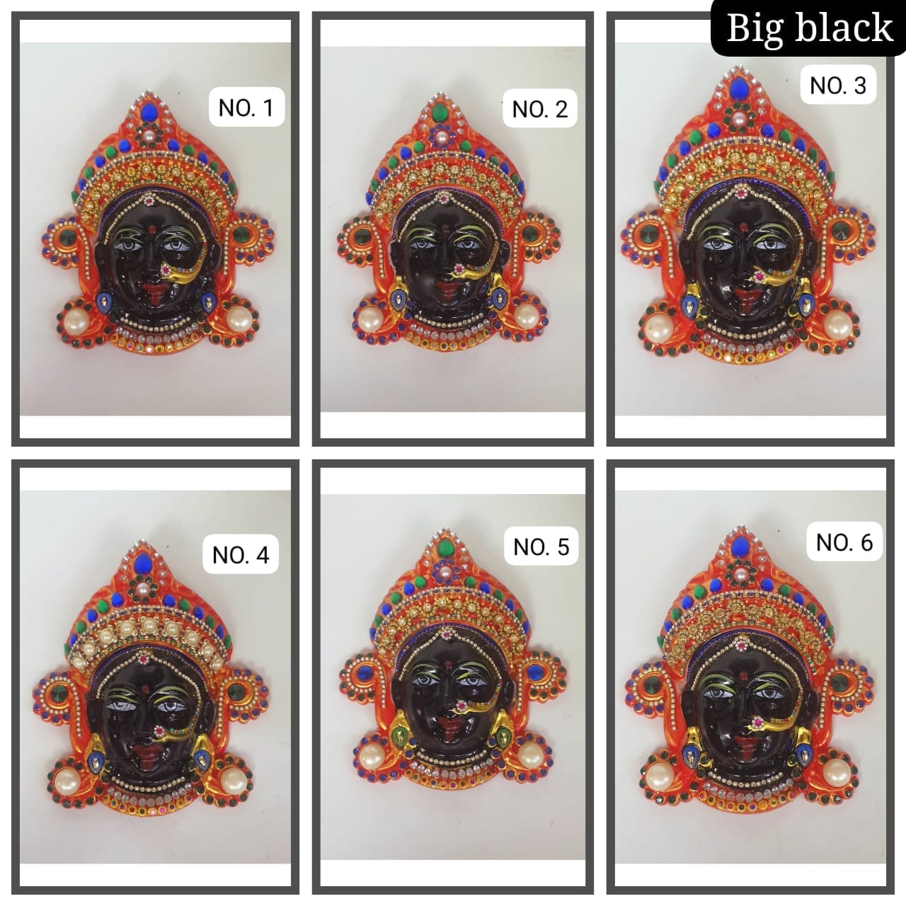 Goddess Maha Lakshmi Devi Ma Face/Santoshi Maa Mukhota/Margashirsha ...