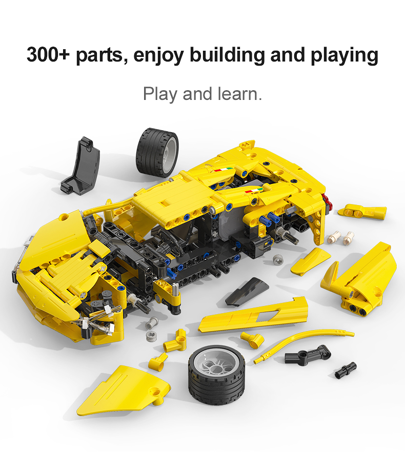 CaDA Shadow Sports Car C52023W Pullback Block Toy Set (380 Pieces ...
