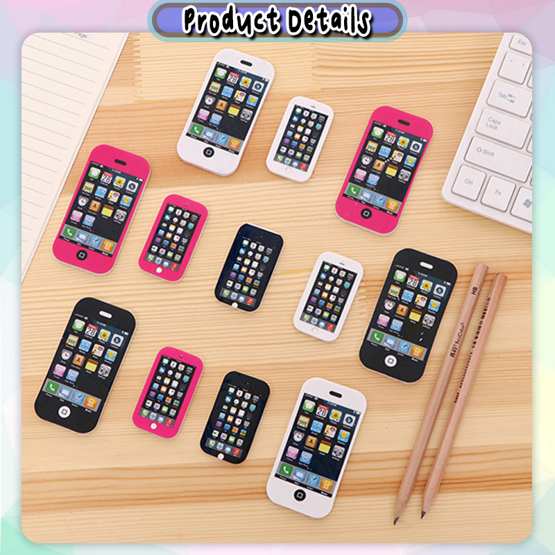 [Little B House] Cute Mobile Phone Shape Eraser Stationery Students Kid ...