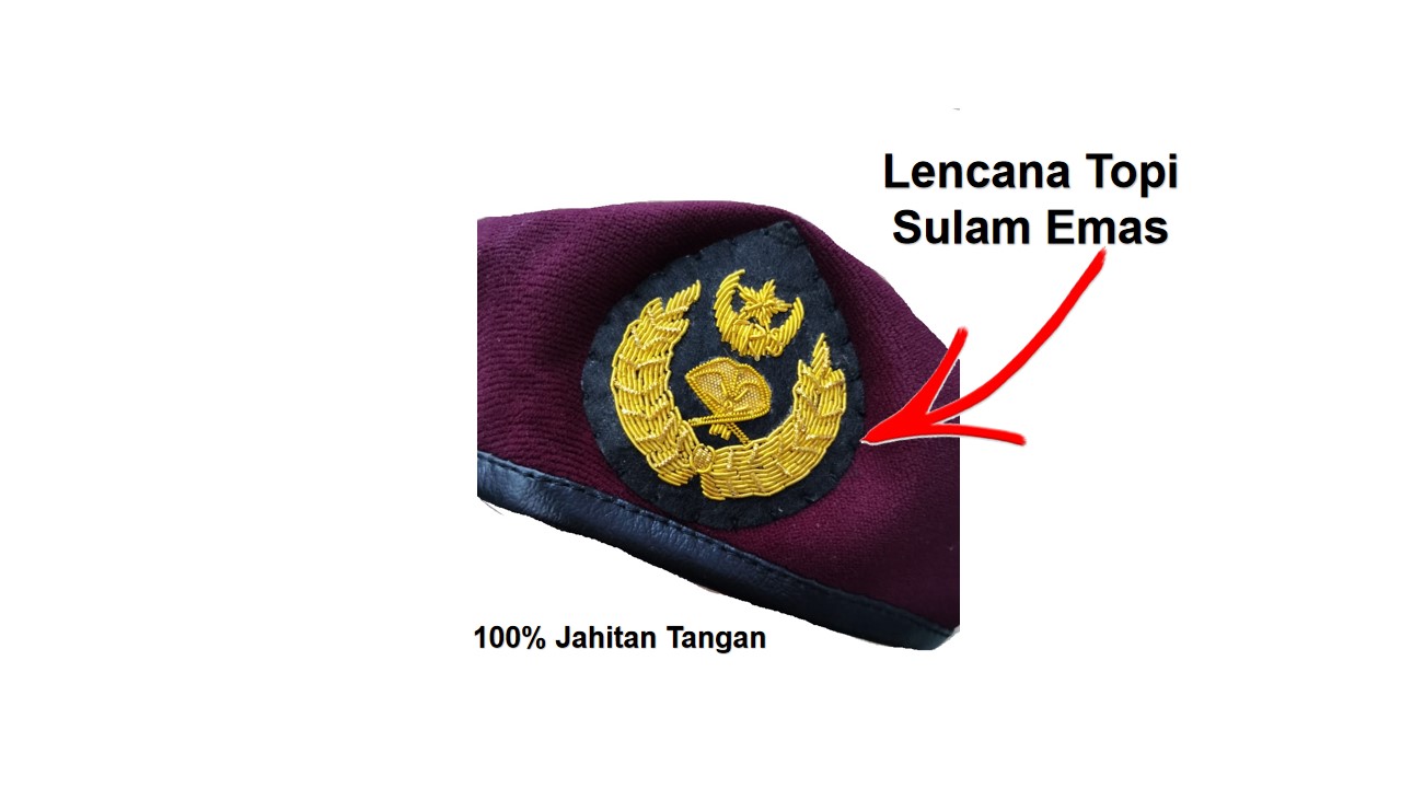 BERET MAROON PEMIMPIN Pegawai KRS / TKRS (1Set) siap jahit - Topi ...