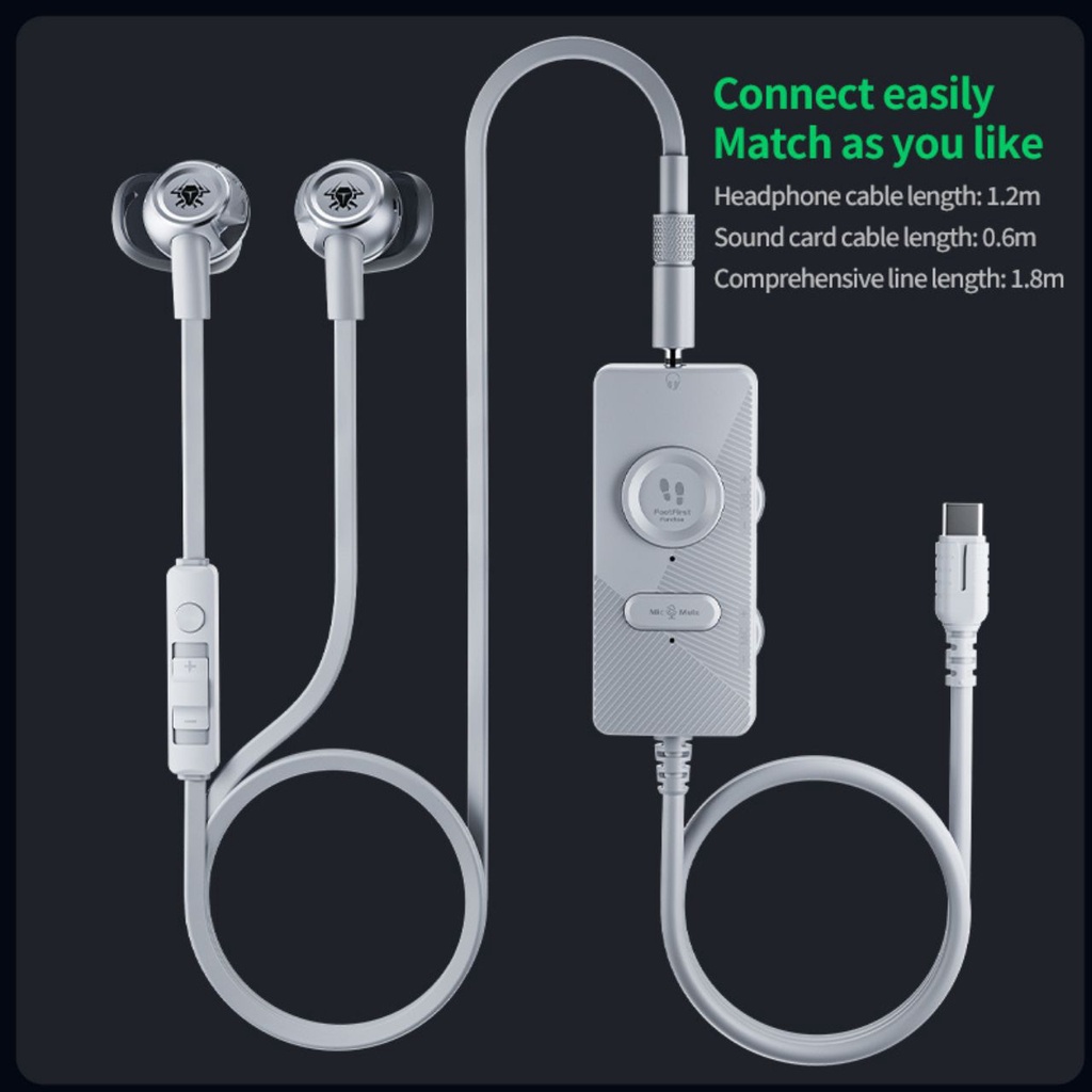 PLEXTONE G21 With Soundcard Noise Reduction Magnetic In Ear Earphone ...