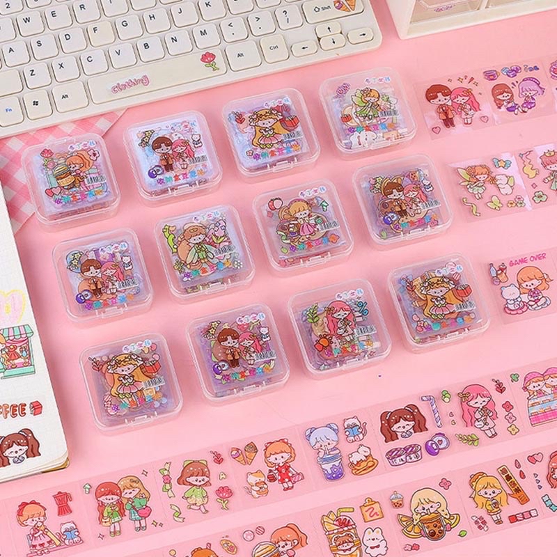 Sticker Box Waterproof Transparent Sticker Cartoon Mobile Phone ...
