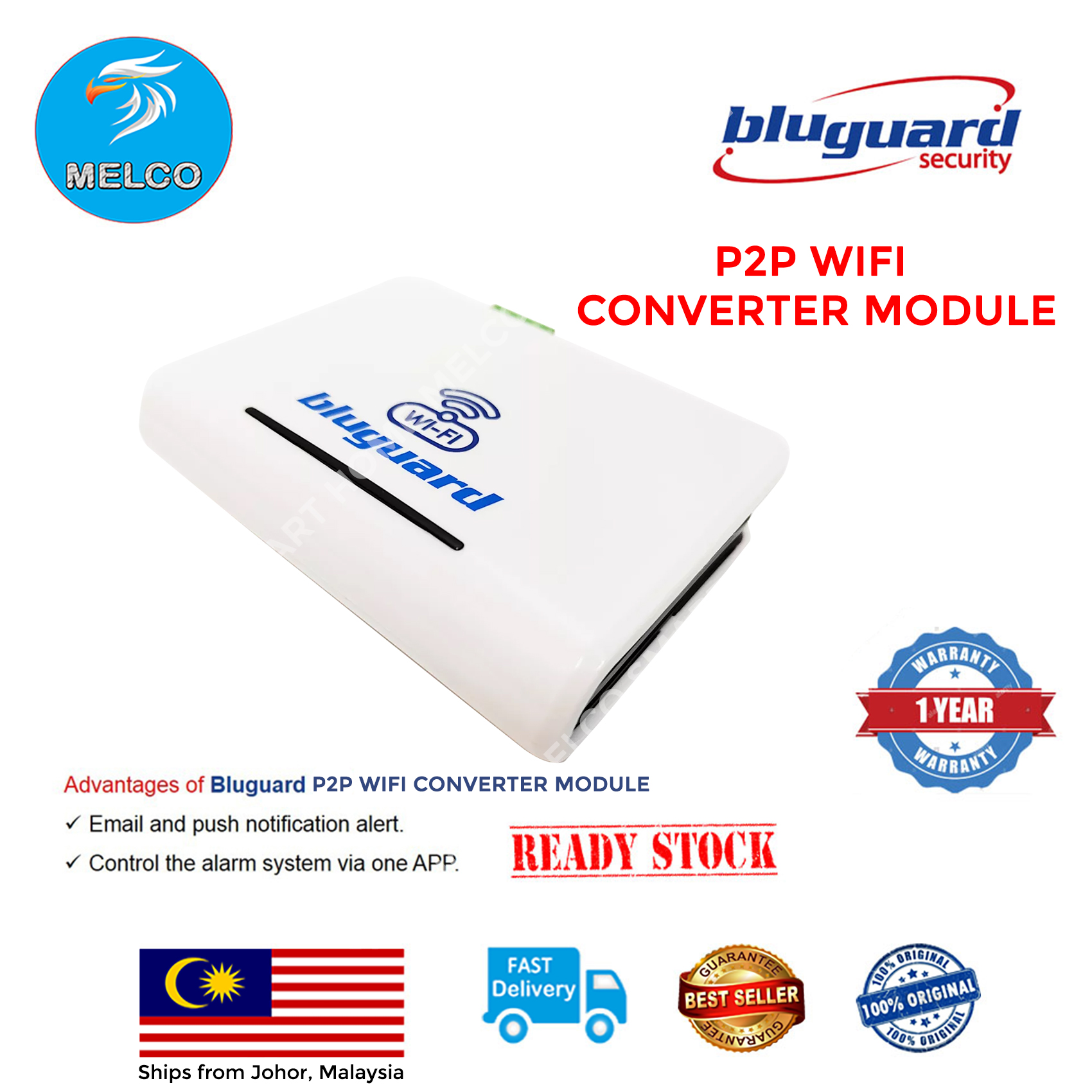 Bluguard LINK House Wired Alarm Mobile App Control Internet Module L9 ...