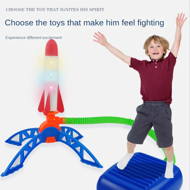 Rocket Toys For Kid Air Rocket Foot Pump Launcher Toys Outdoor Sport ...