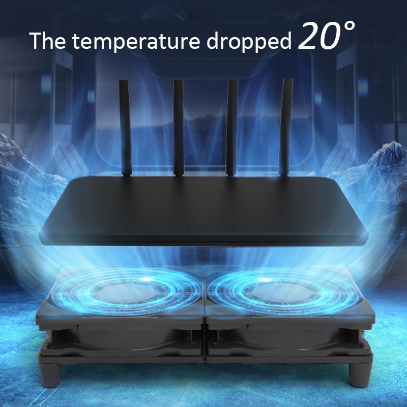🔥1800RPM USB Router Cooling Fan Powerful WiFi Modem Cooling Rack For TV ...