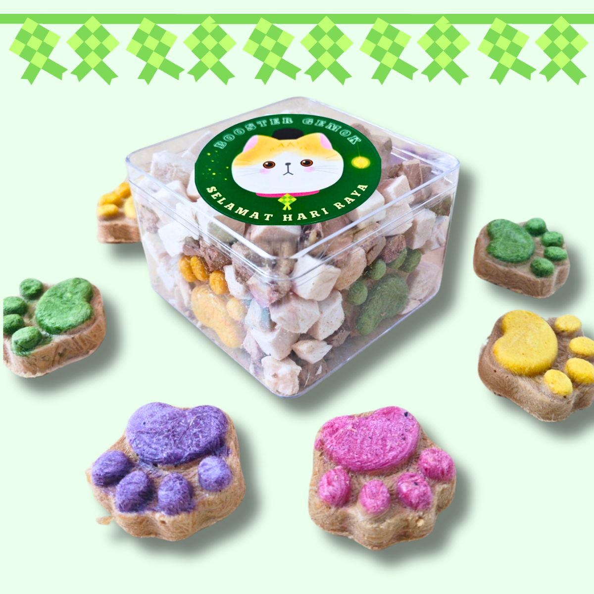 Kuih Raya Kucing Raya Freeze Dried Gift Box Raw Meat Pet Snack Makanan ...