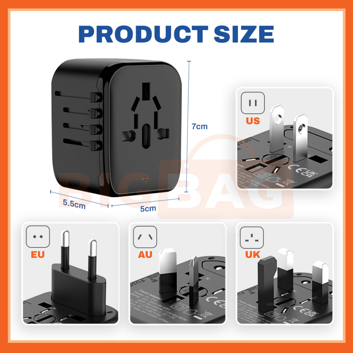 Universal Adapter International Plug Adapter Universal Travel Adapter ...