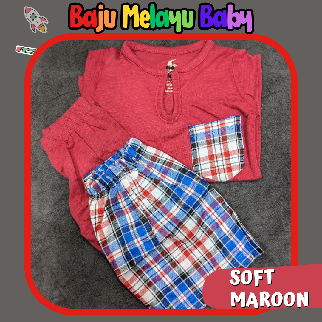 Baju Melayu Cotton untuk Baby Newborn hingga setahun Teluk Belanga ...