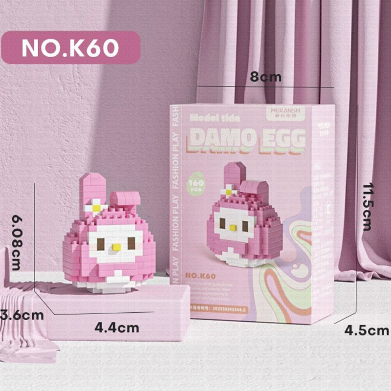 Damo Egg Mini Building Blocks Toy Nano Block Bricks Cartoon Toys for Boys Girls Kids Gift ...
