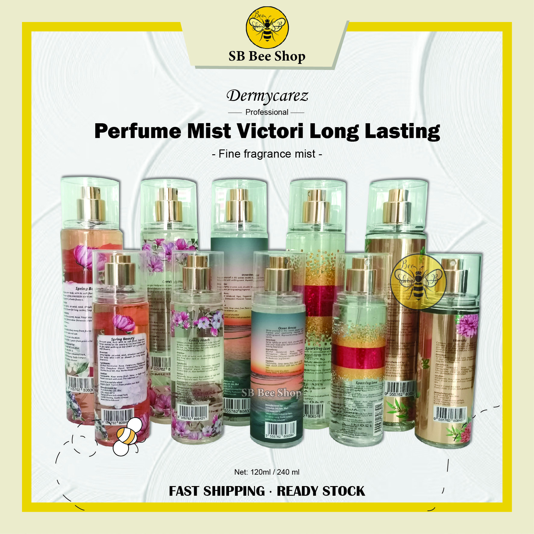 Dermycarez Perfume Mist Victori Long Lasting 120ml/240ml | Shopee Malaysia