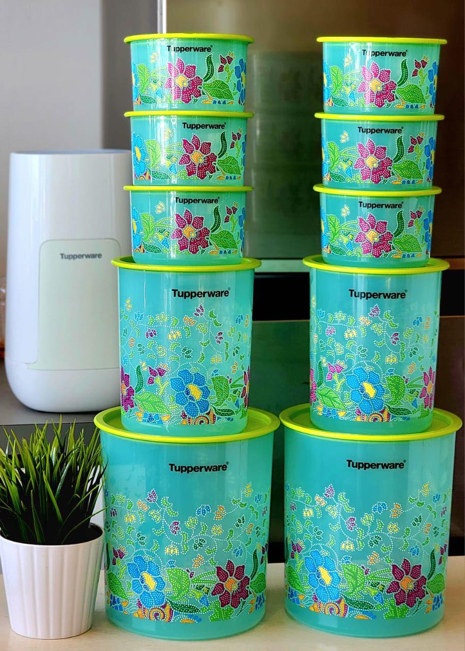 (1PC) Tupperware Batik One Touch Topper Junior 600ml / Golden Touch Topper (Airtight Liquid ...