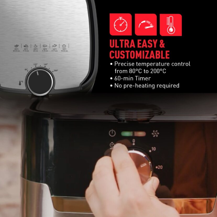 Tefal Ultra Fry Healthy Air Fryer 4.2L | EY111B40 EY111B Grill Toast ...