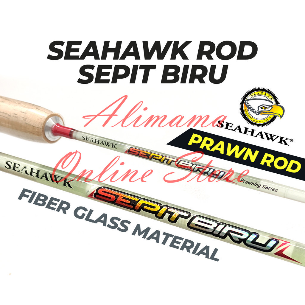 SEAHAWK SEPIT BIRU ULTRA LIGHT PANCING IKAN UDANG SPINNG FISHING ROD ...