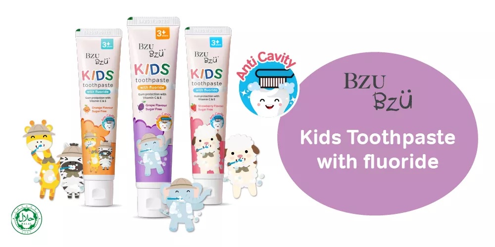 BZU BZU Kids Toothpaste Bundle Deal - Strawberry/Grape/Orange (50g ...