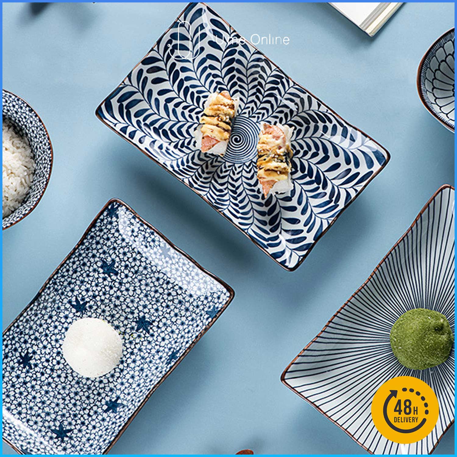 U.me Japanese Style Porcelain Bowl Tableware Gift Box Household Bowl ...