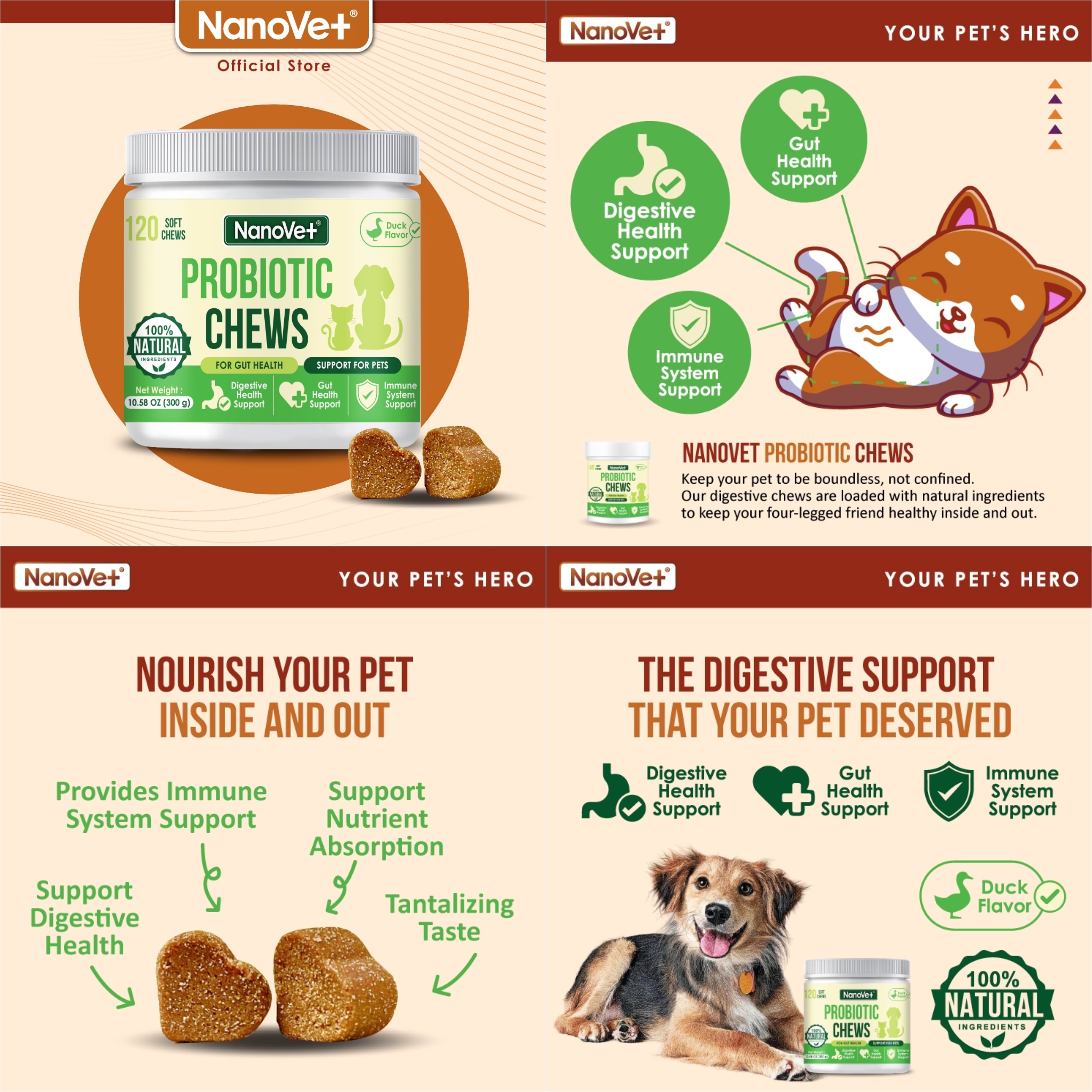 NANOVET Pet Probiotic Chews For Cats & Dogs | Shopee Malaysia