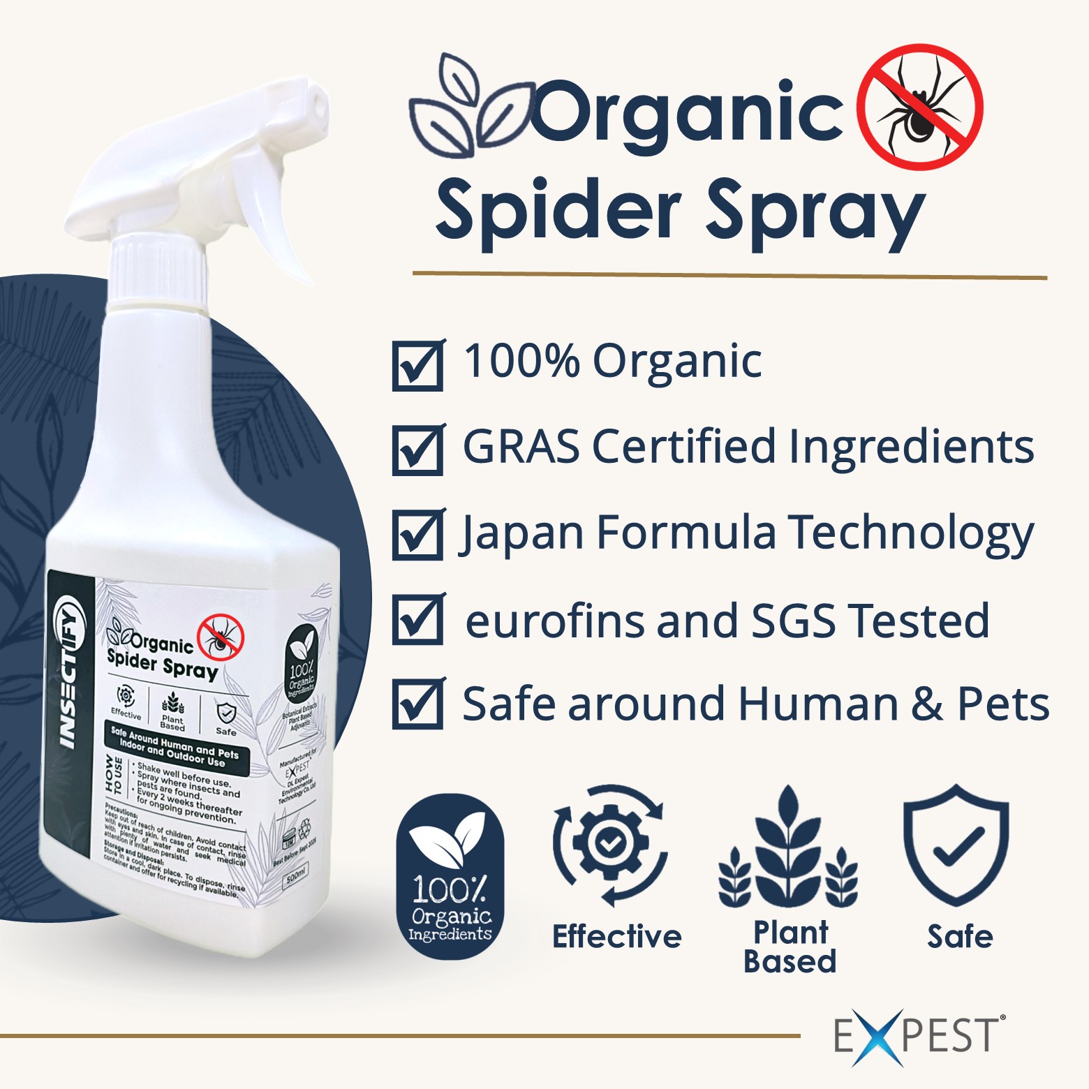 Insectify Organic Spider Spray 500ml [No More Spider] | Shopee Malaysia