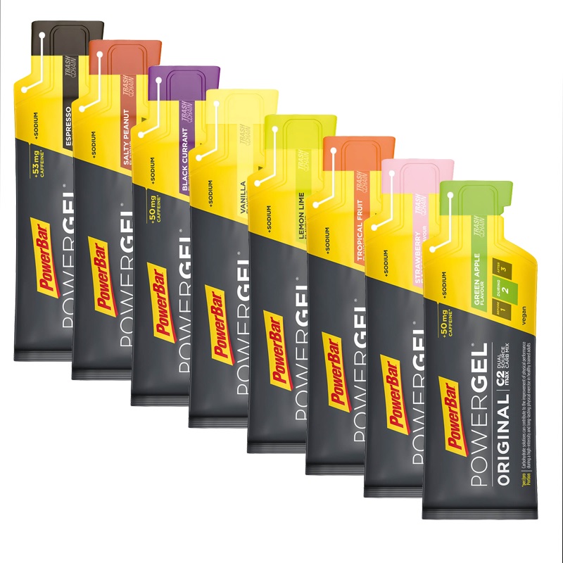 POWERBAR POWERGEL ENERGY GELS ASSORTED FLAVORS FOR MARATHON TRIATHLON ...