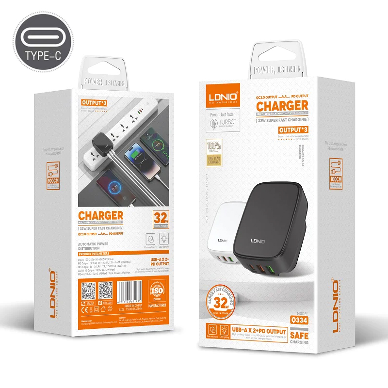 LDNIO® Q366 65W GaN Super Fast Charging USB Charger PD + QC3.0 ...