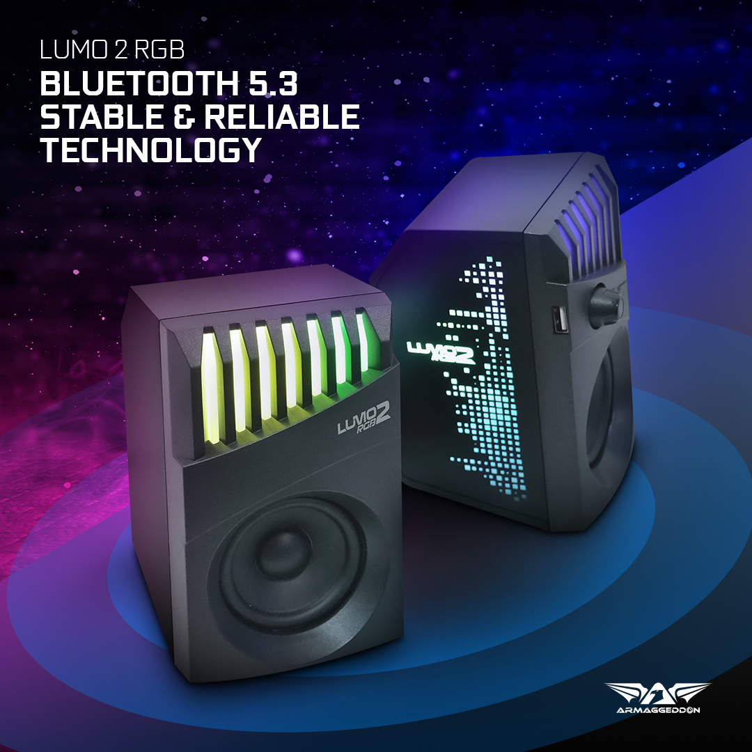 Armaggeddon LUMO 2 RGB Bluetooth 5.3 Low Latency Stereo Speaker | 20 ...