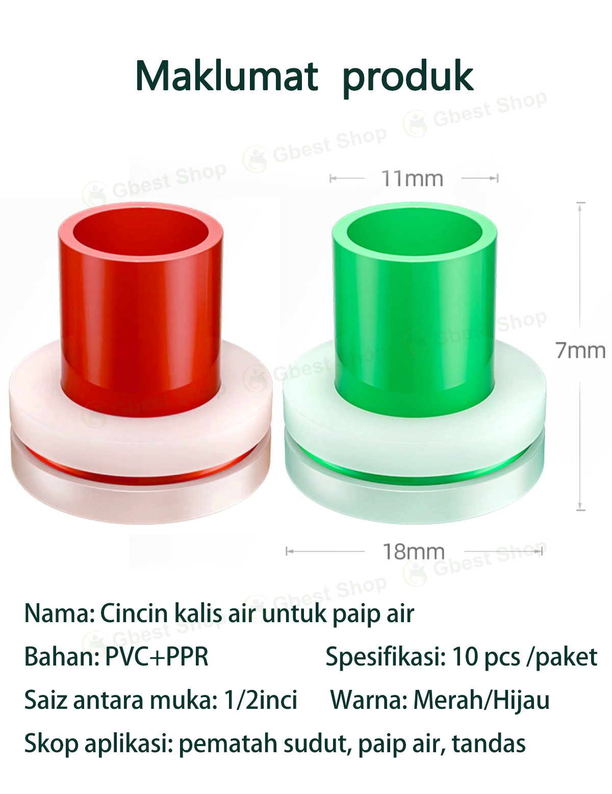 10Pcs Faucet PPR Pipe Plugs Leak proof Sealing Gaskets Tape Prevent ...