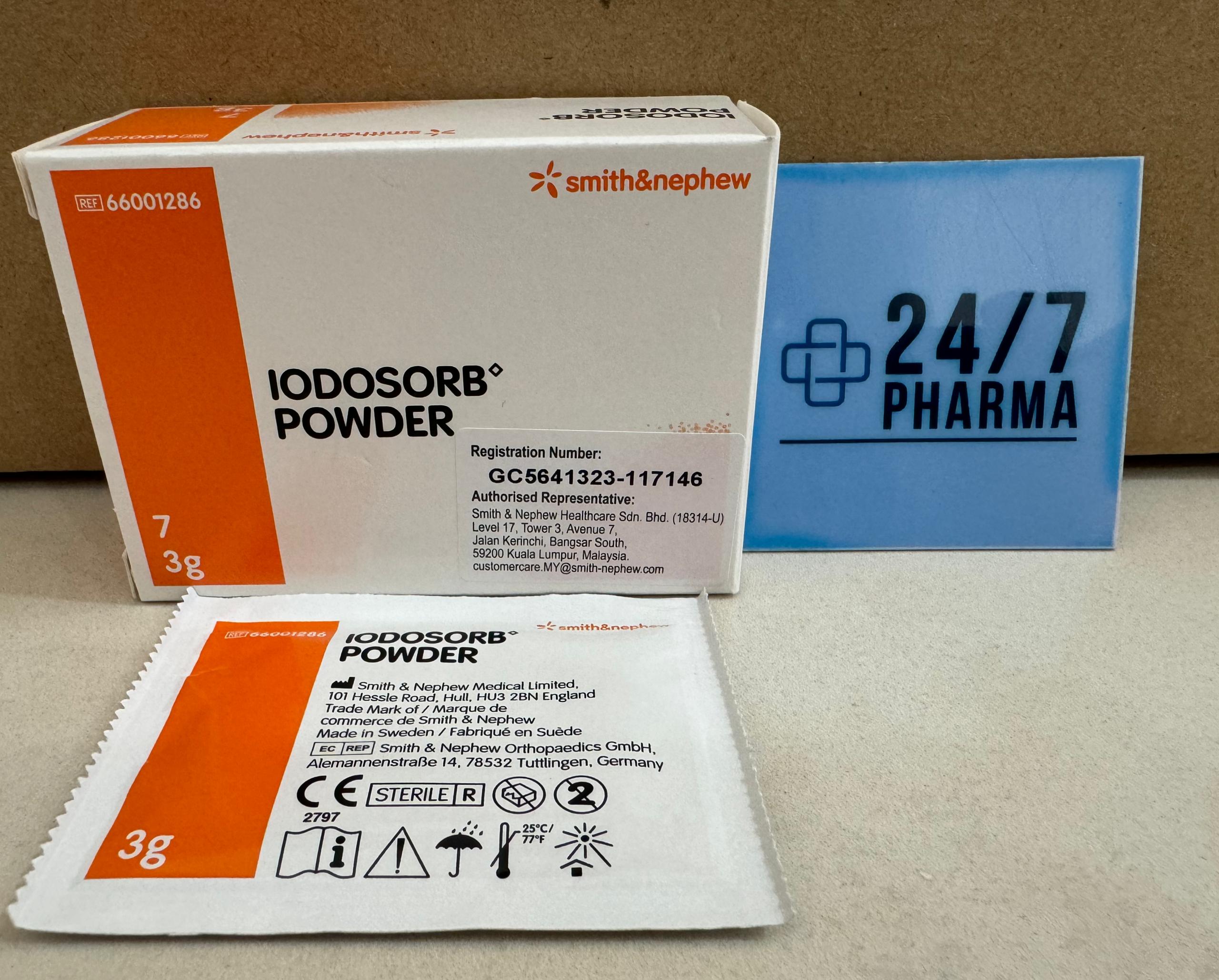 (1 Pack) Smith & Nephew Iodosorb powder 3g S&N 施樂輝 66001286 cadexomer ...
