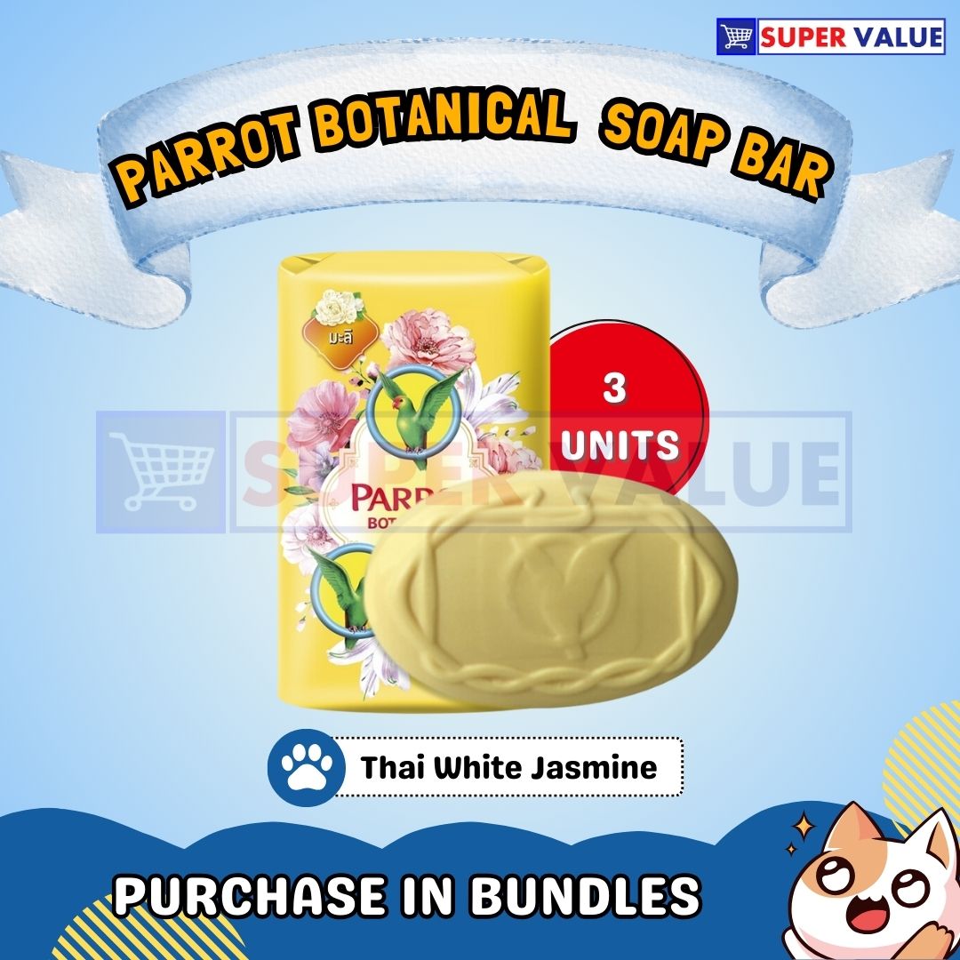 Parrot Botanical 55G x 3 - Natural Soap Touch, Sparkle White Impress ...