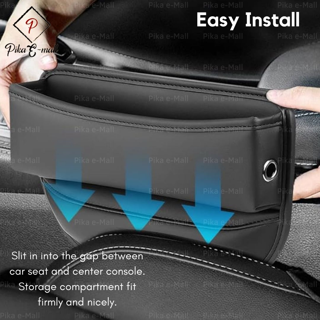 HONDA Car Seat Organizer Side Pocket Leather Car Storage Organizer ...