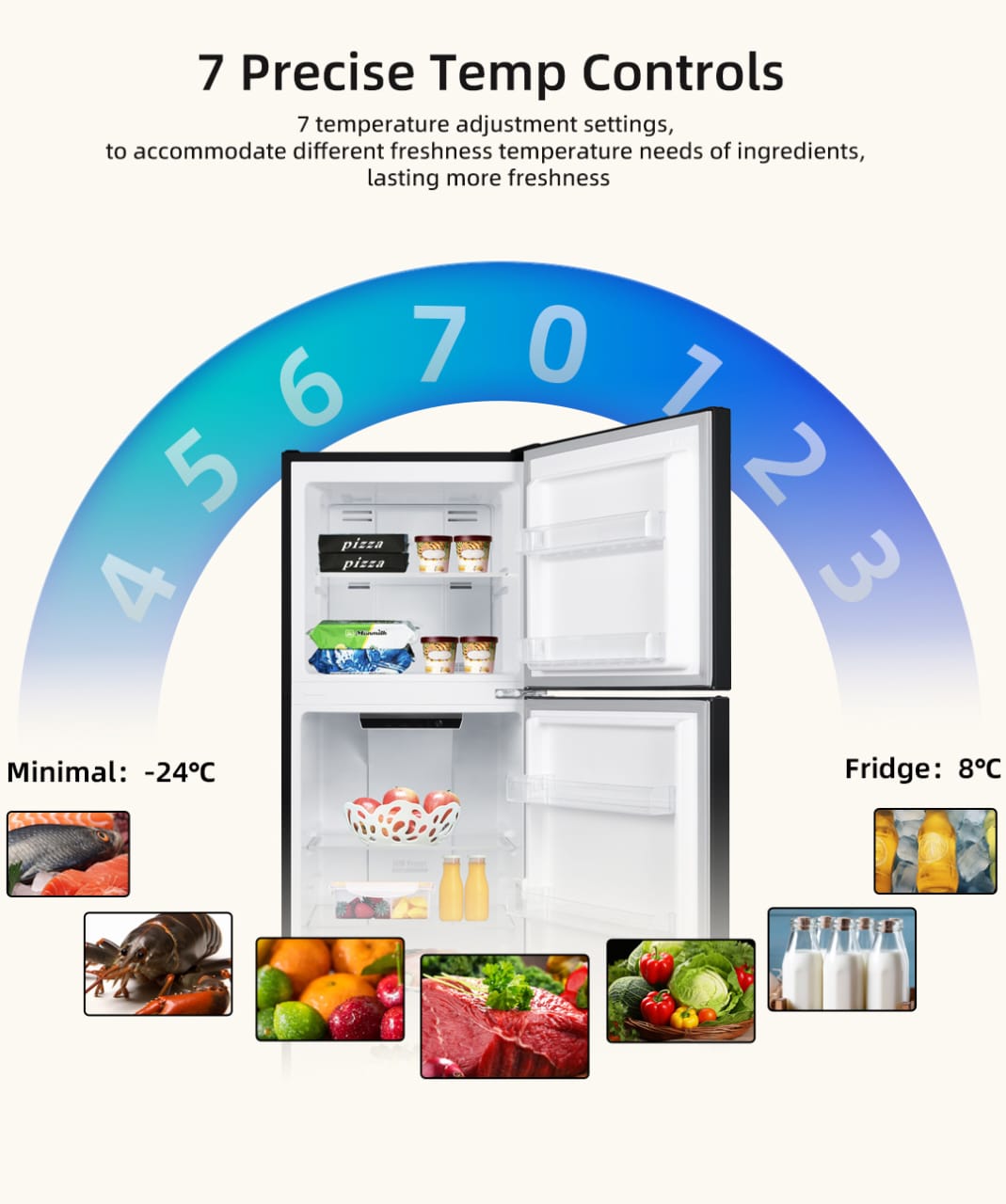 CHIQ 318L 2 Door Top Freezer Inverter Refrigerator Fridge Peti Sejuk ...