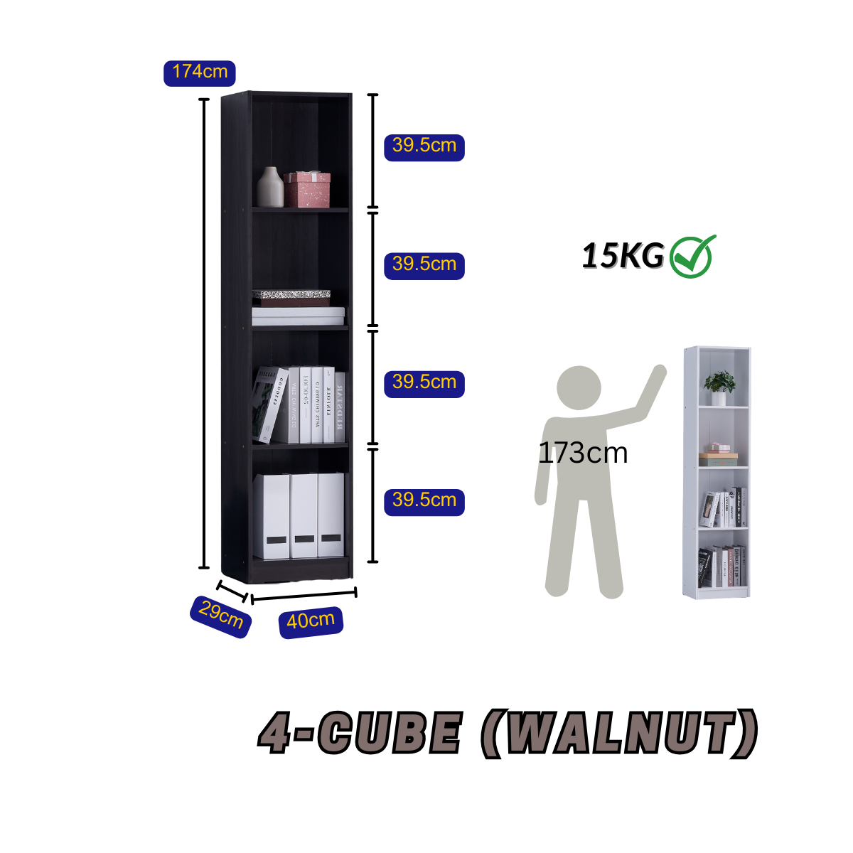 🚚 FREE DELIVERY Almari Buku Tinggi 173cm | Rak Buku 8 Rak | Book Shelf ...