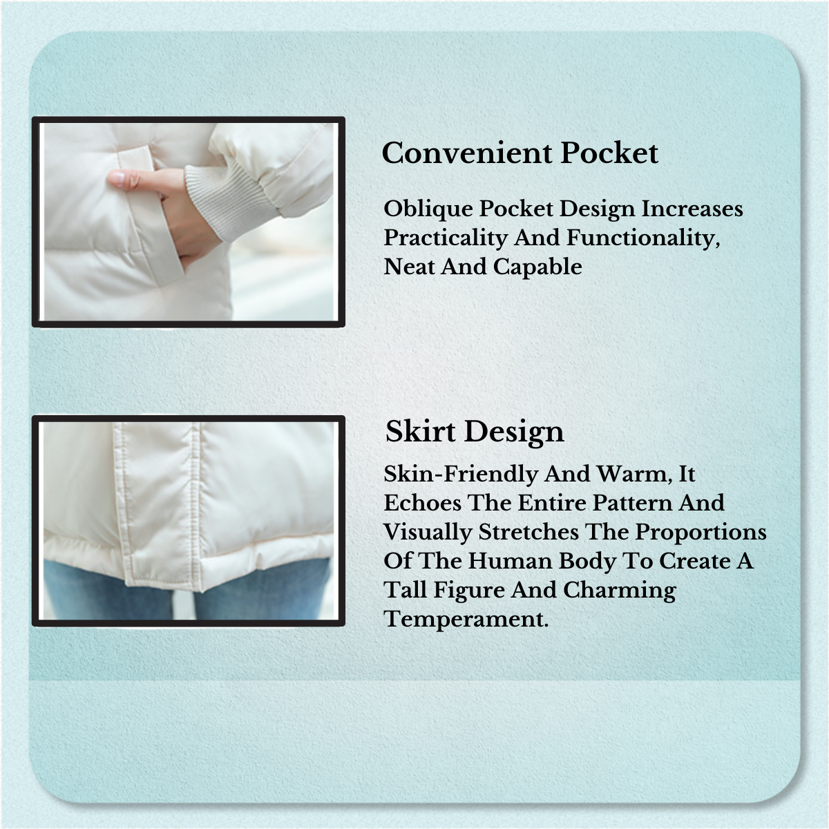 Hitchie Korean Woman Padded Winter Down Jacket Fleece Baju Sejuk Tebal ...