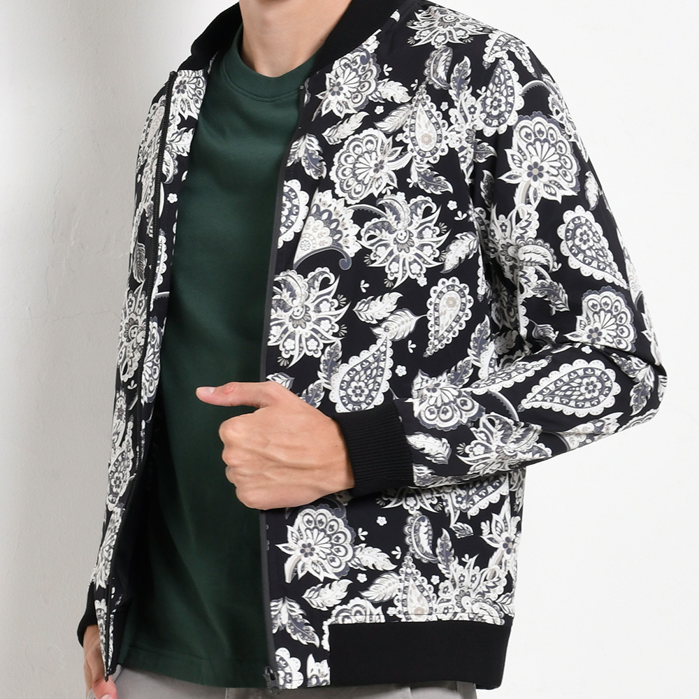 [Online Exclusive] HI STYLE Men Long Sleeve Bomber Jacket - Black ...