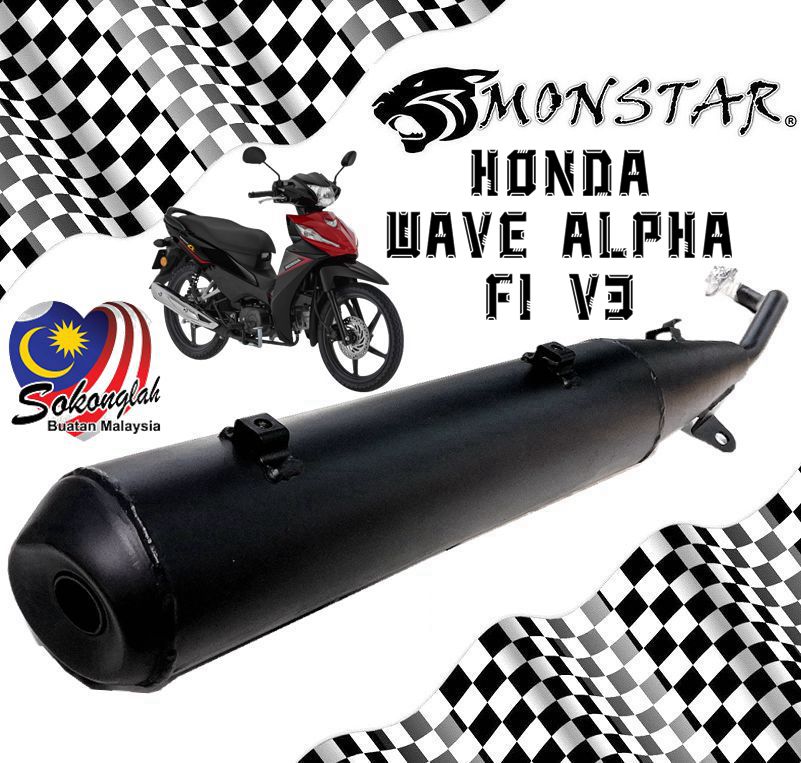 WAVE ALPHA FI cx 110 V3 Exhaust Std Ekzos muffler original ori alpha110 ...