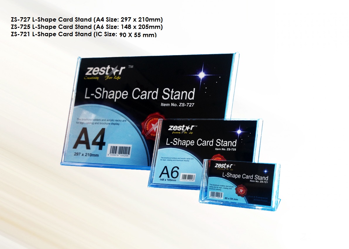 A4/A5 Potrait, L Shape Card Stand /Display Card Holder for Table/QR ...