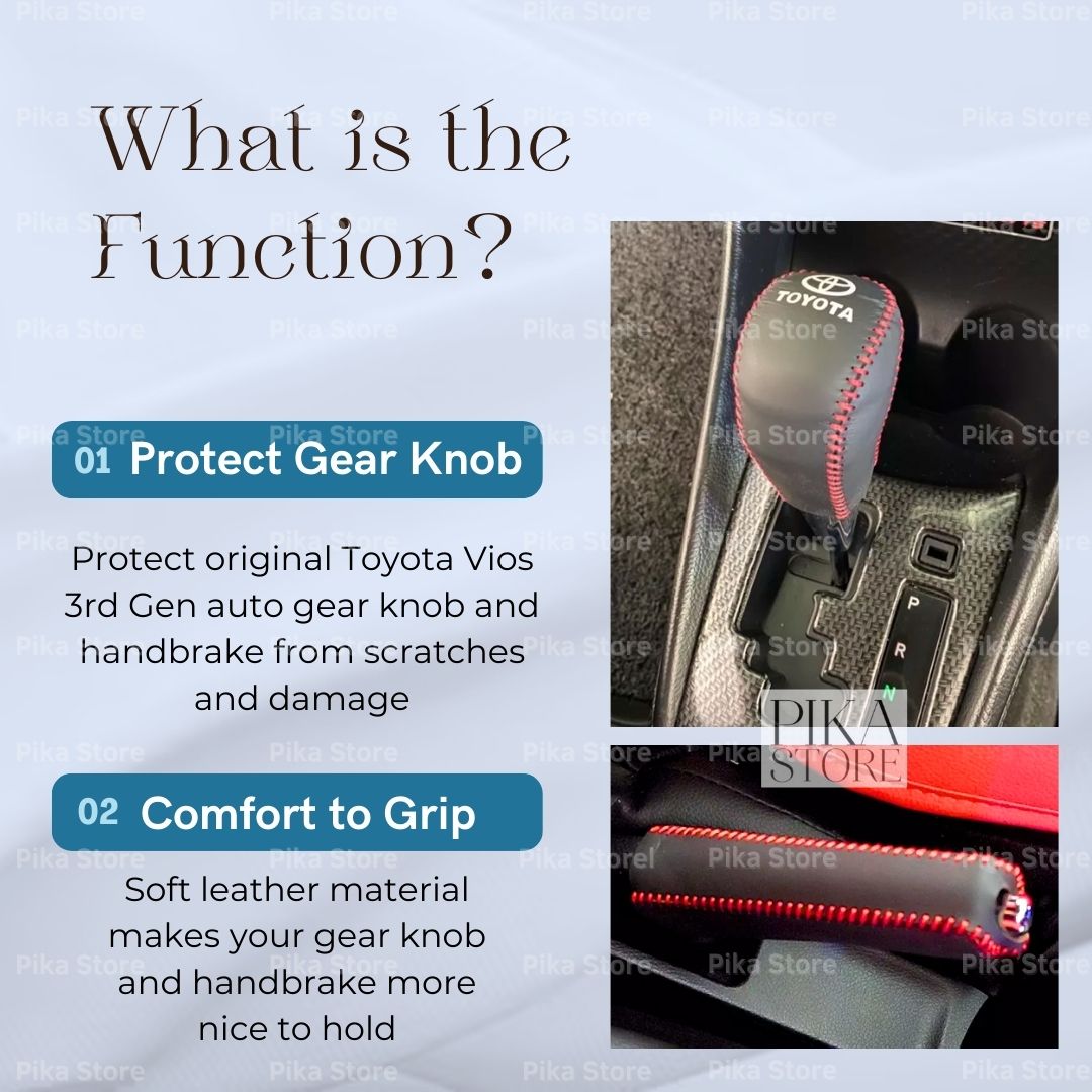 Toyota Vios 2019-2022 Gear Knob Cover Handbrake Cover Sarung Gear Vios ...