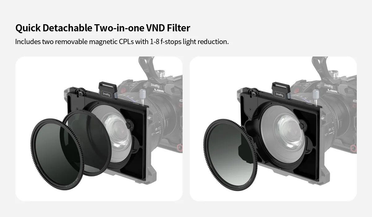 SMALLRIG VND FILTER KIT 3651 for Star-Trail and Revo-Arcane Matte Boxes ...