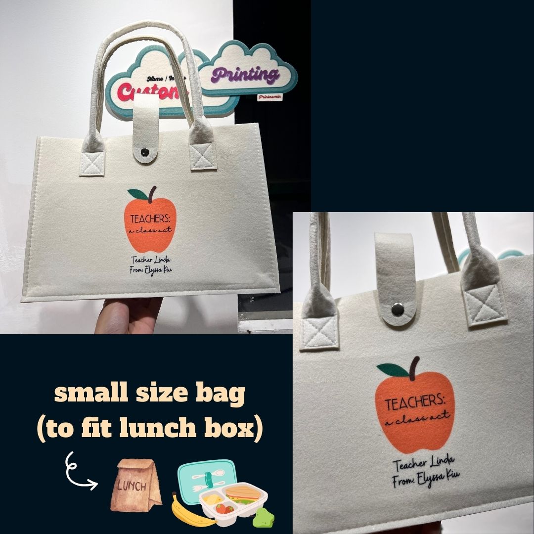 HADIAH HARI GURU / Teacher Gift Present Teacher's Day Tote Beg Felt Bag ...