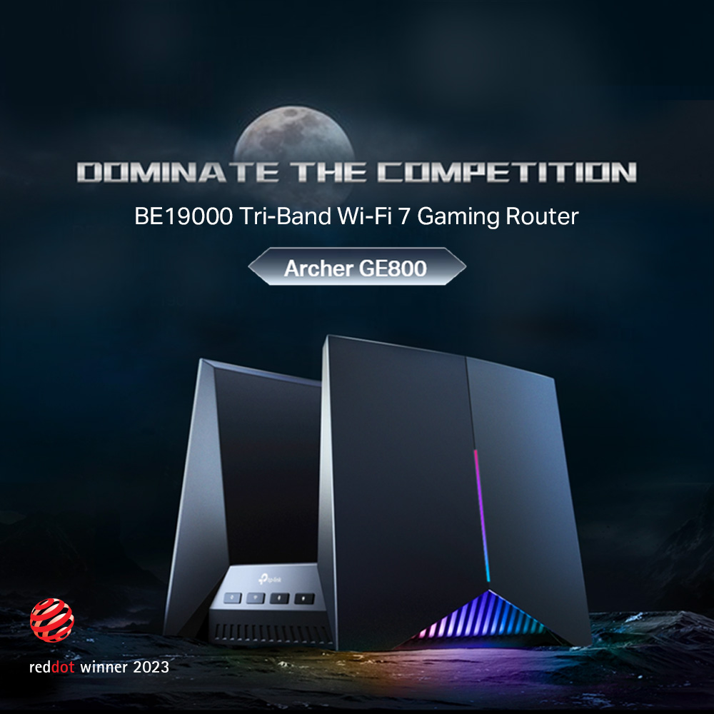 TP-Link Archer GE800 Wi-Fi 7 Gaming Router BE19000 With Tri-Band 2x 10G ...