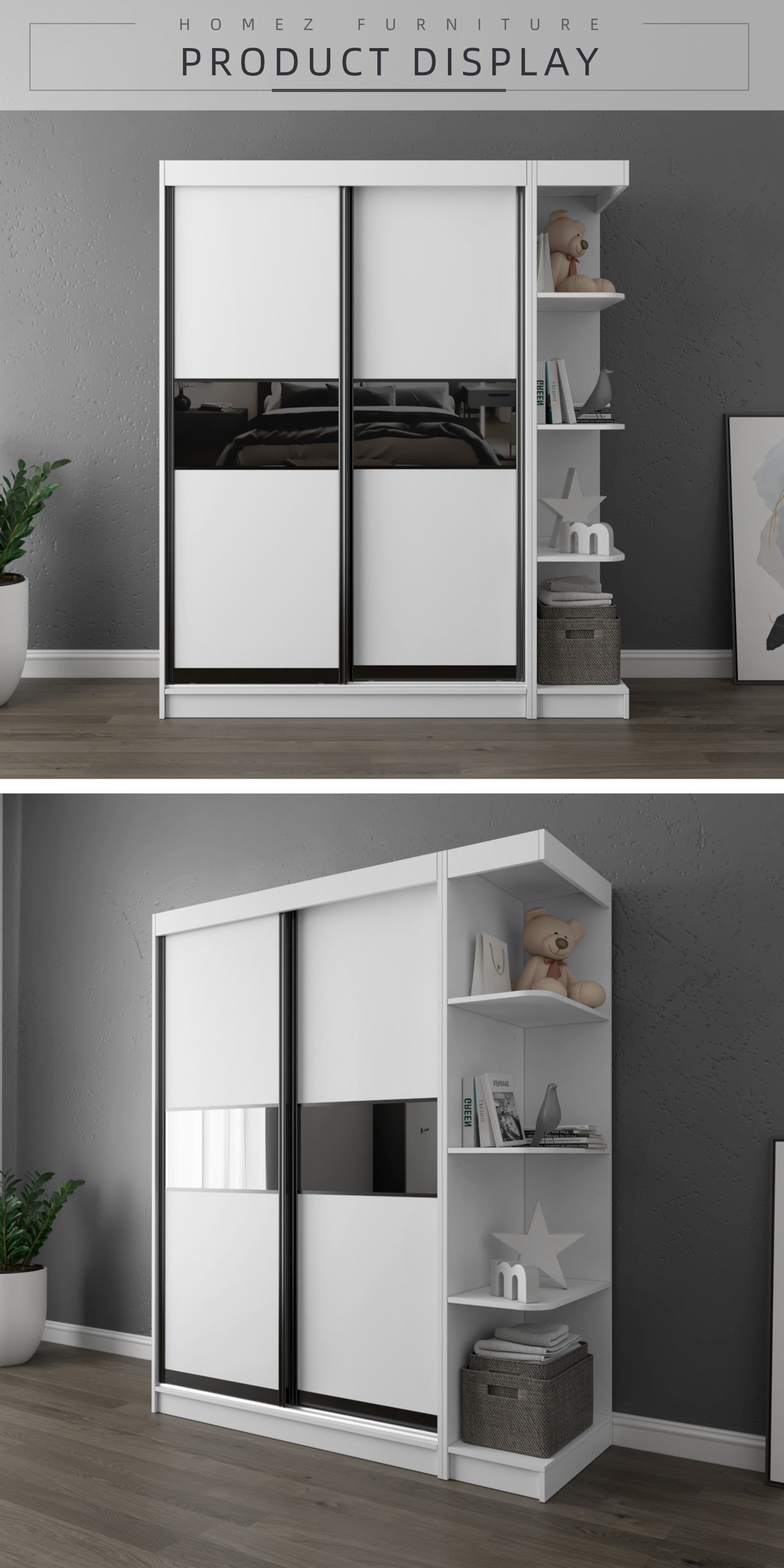 [FREE Shipping & FREE Installation] Homez 4-Tier Multipurpose Wardrobe ...
