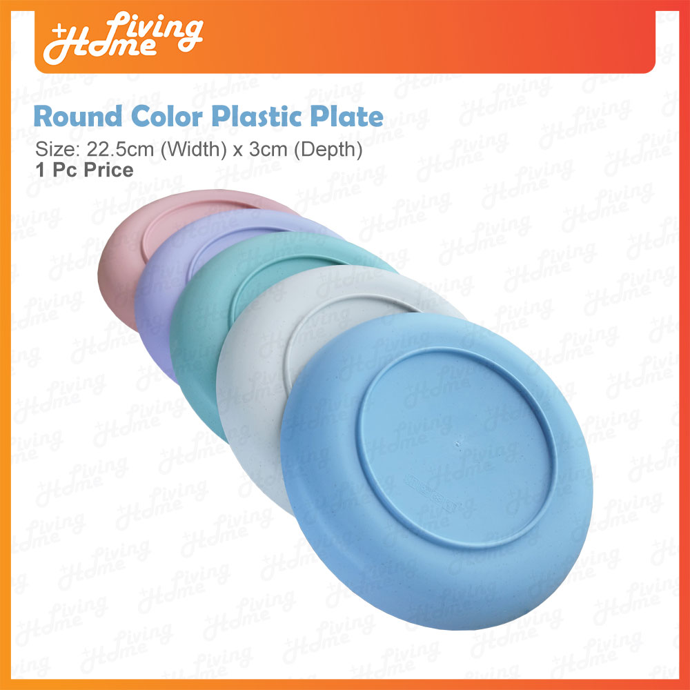 Big Round Color Plastic Plate Dining Plate Pinggan Plastik Bulat ...