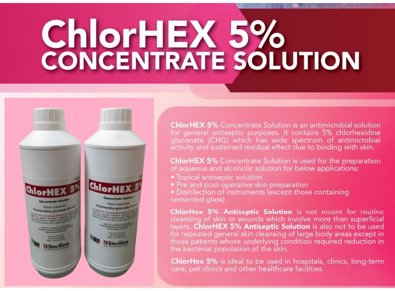 Chlorhex 5% Concentrate AntiSeptic Solution (1 Liter) | Shopee Malaysia