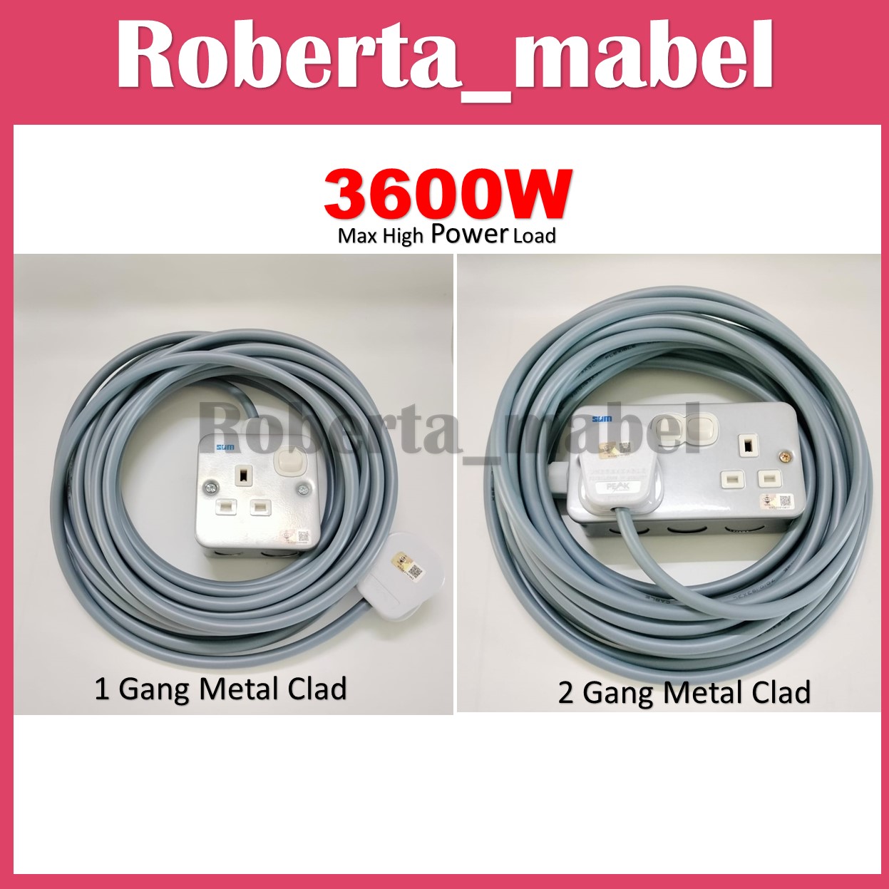 Heavy Duty Extension Metal Clad Extension Trailing Socket Extension ...