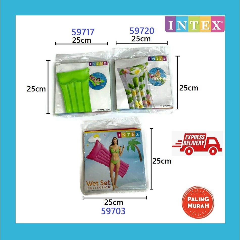 INTEX 59717 59720 59703 Economats Inflatable Floating Pool Mattress ...