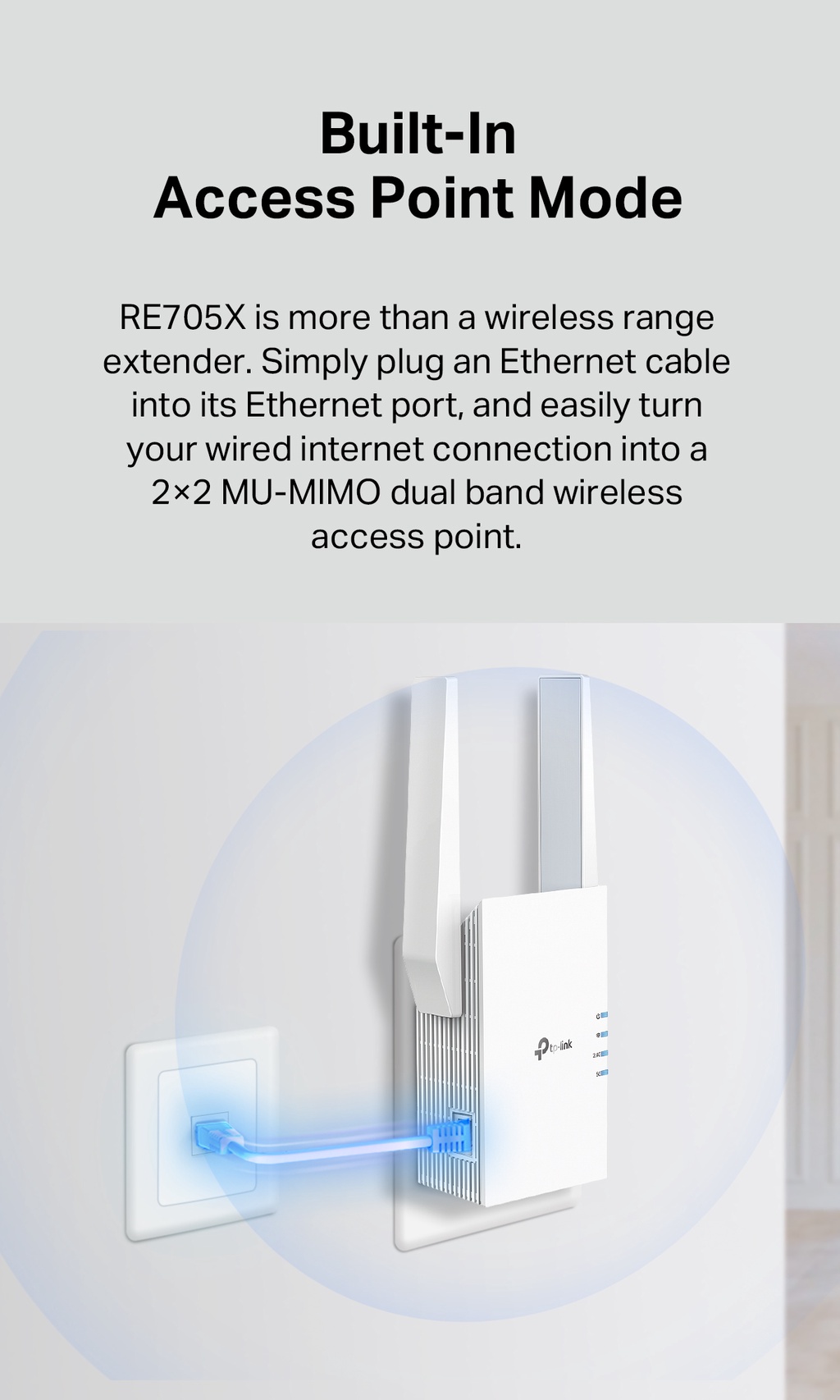 TP-Link RE705X / RE605X / RE505X WiFi 6 Dual Band Range Extender ...