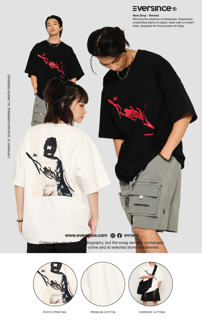 Eversince Depth Oversized T-Shirt White | Shopee Malaysia