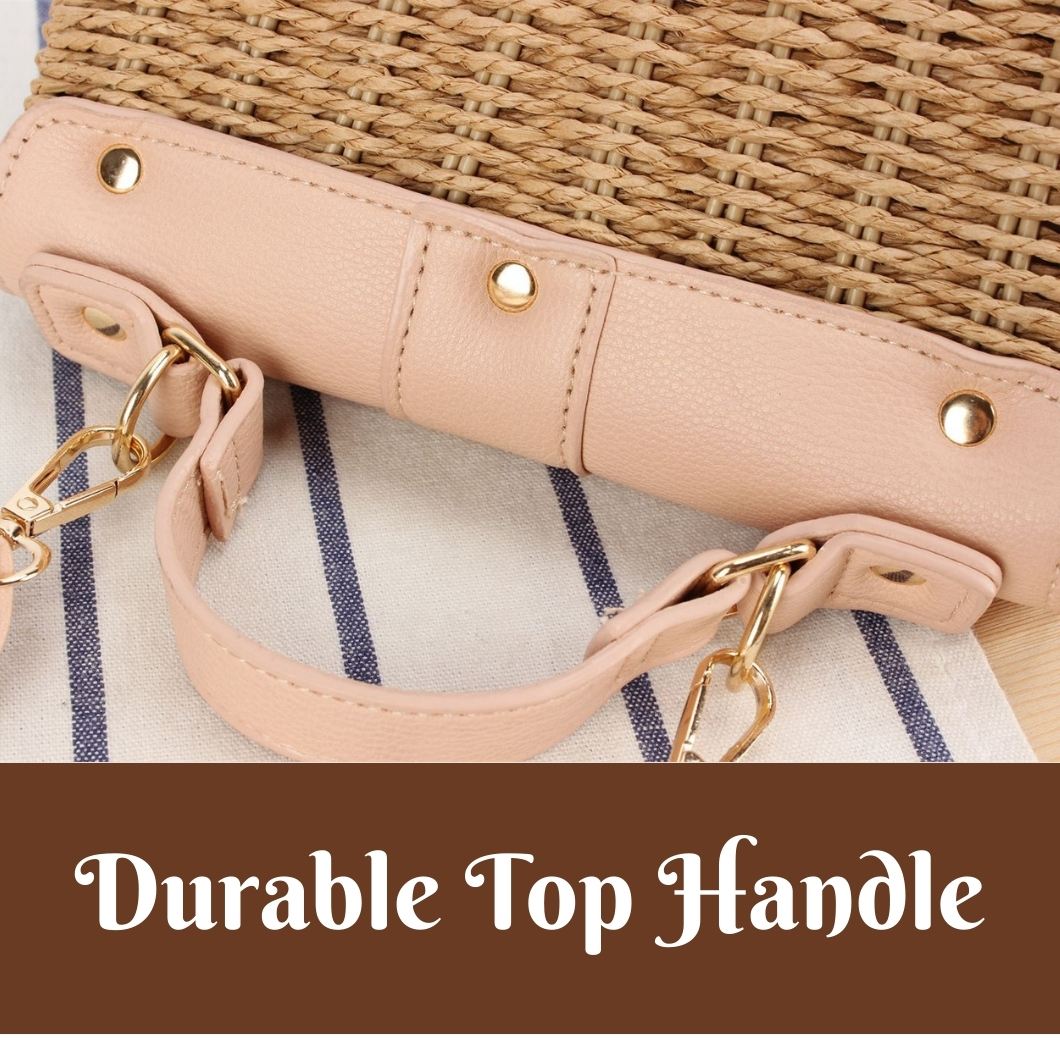Artificial Beg Straw Rotan Woman Anyaman Rattan Woven Bag Handbag Woman ...