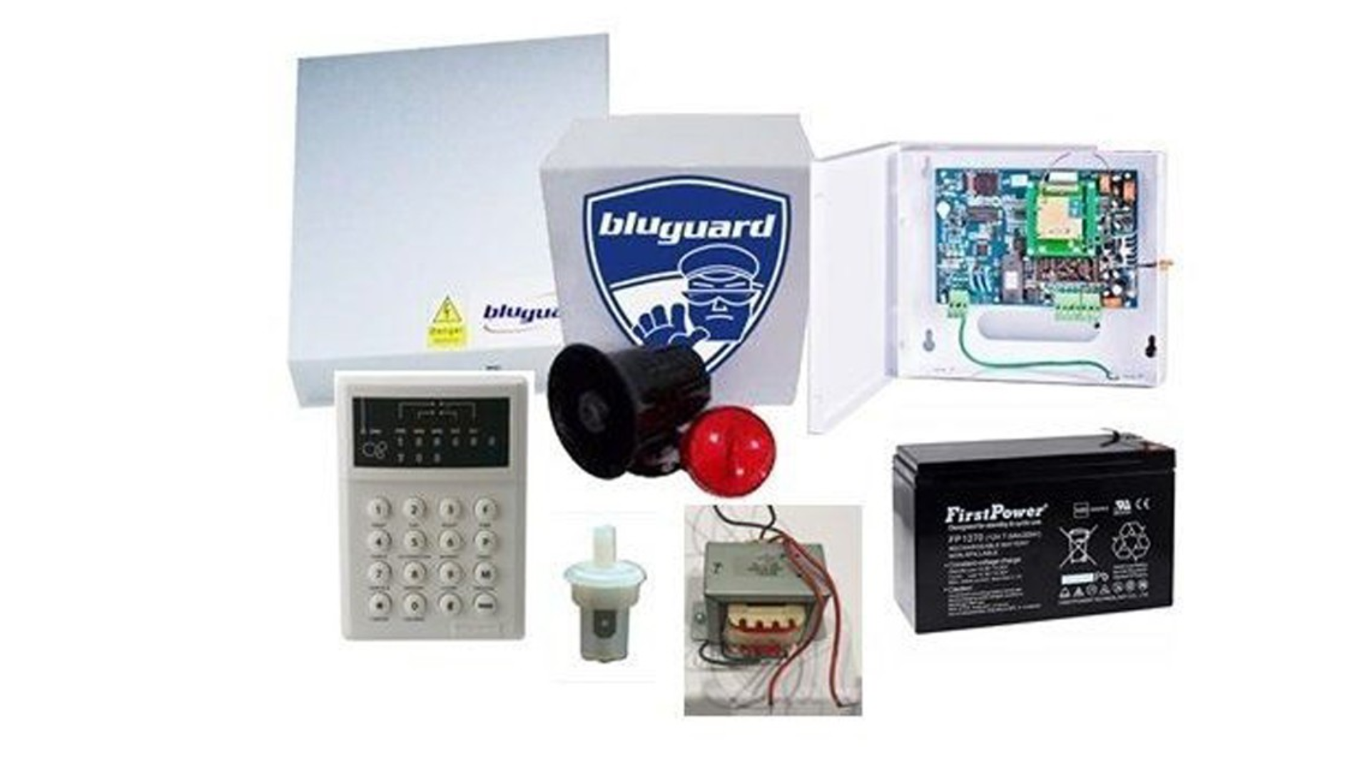 Bluguard Security Wired Alarm V16+ V16N V16 Touchscreen Set 8+1 Zone ...