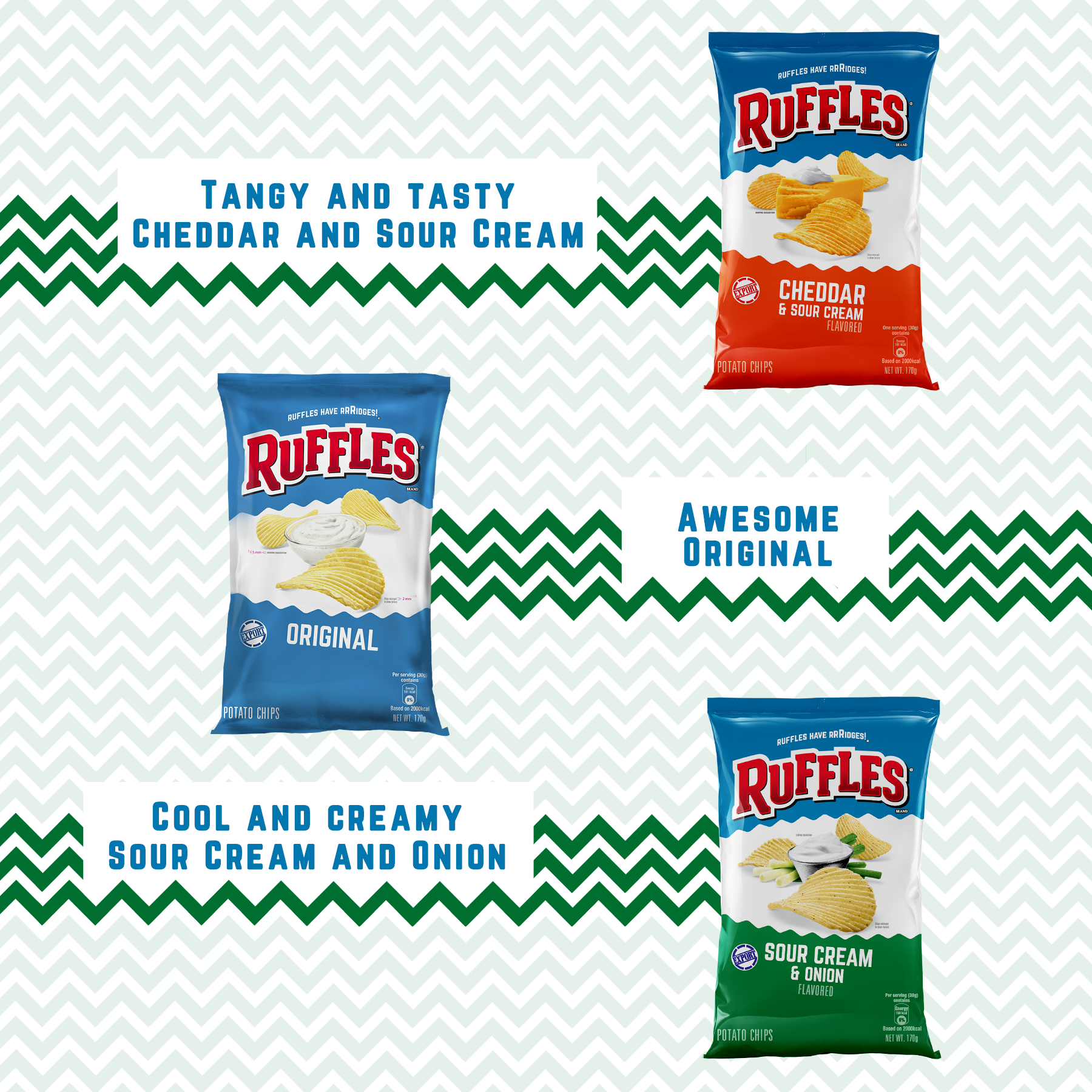 Ruffles Sour Cream & Onion 170g | Shopee Malaysia