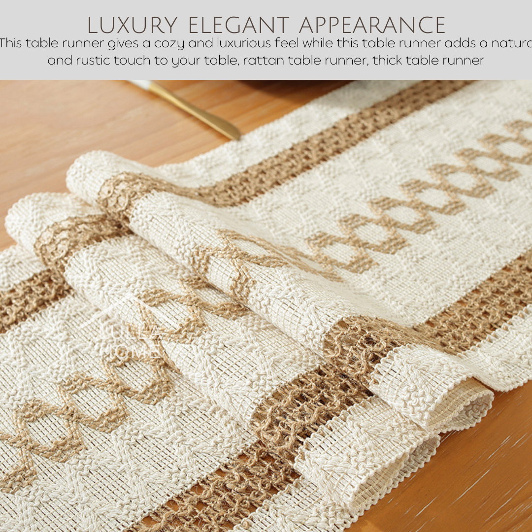 LullaHome Minimalist Table Runner Muji Nordic Linen Table Cloth Long ...