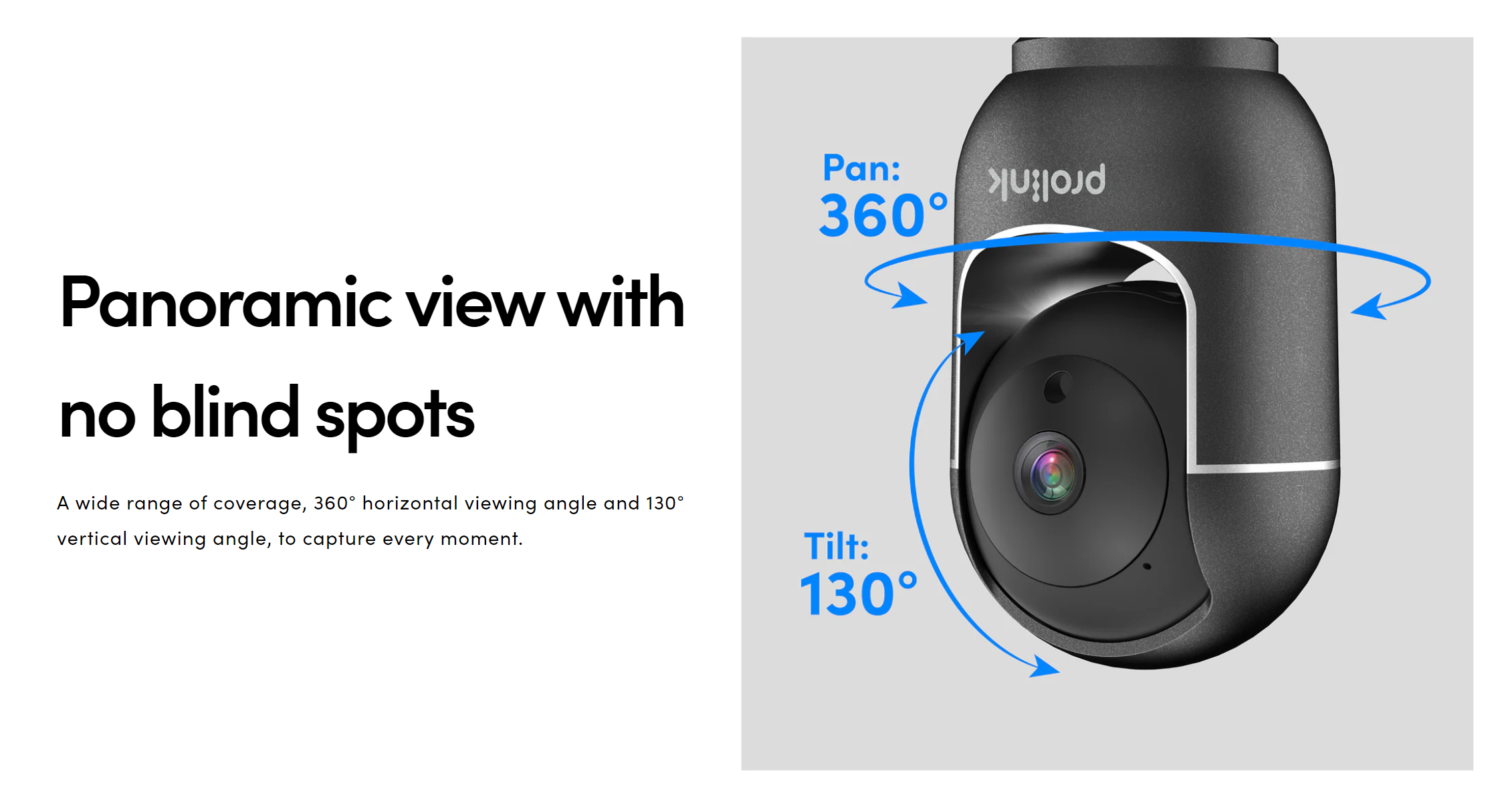 Prolink Dual Band 3MP Home Security Camera with Night Vision/Pan/ Tilt/ Zoom and 2-way audio ...
